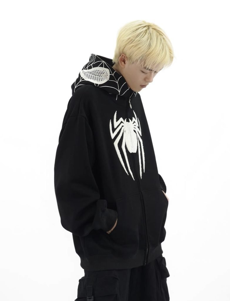 Spiderverse Full Zip-Up Hoodie with mask - THEOUTSIDESIDE